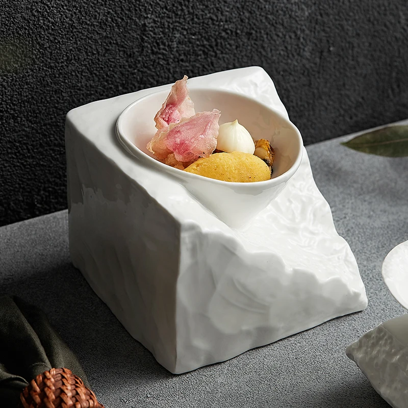 Creative Stone Soup Bowl Ceramic Salad Bowl Breakfast Salad Fruit Plate ...