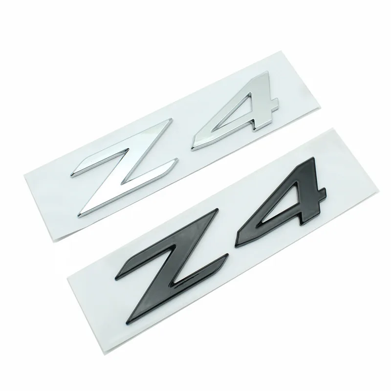 3d-ABS-Chrome-Black-Z4-Logo-Letters-Car-Rear-Trunk-Emblem-Badge-Decal ...