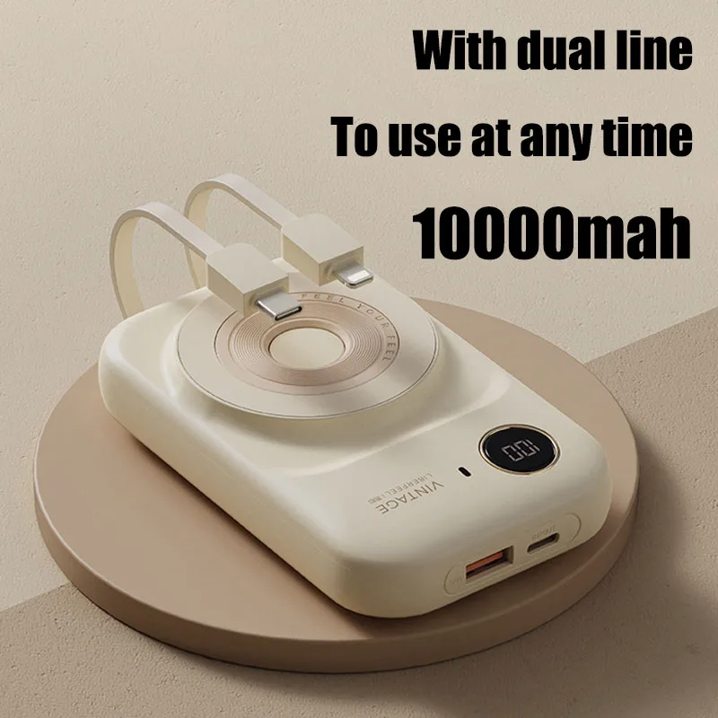 10000mAh-Magnetic-Power-Bank-Creative-Retro-Camera-Mini-Portable ...