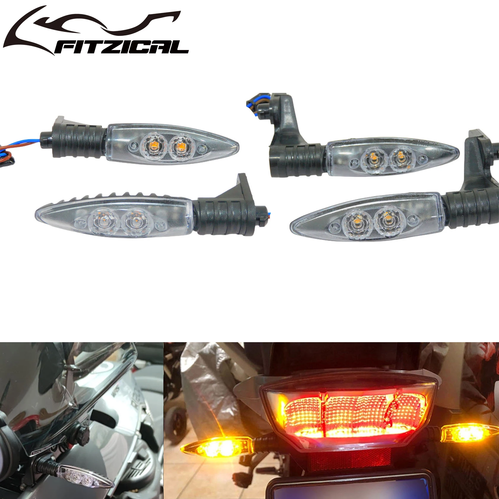 2xMotorcycle-Front-Rear-Turn-Indicator-Signal-LED-Lights-For-BMW-R-1200 ...
