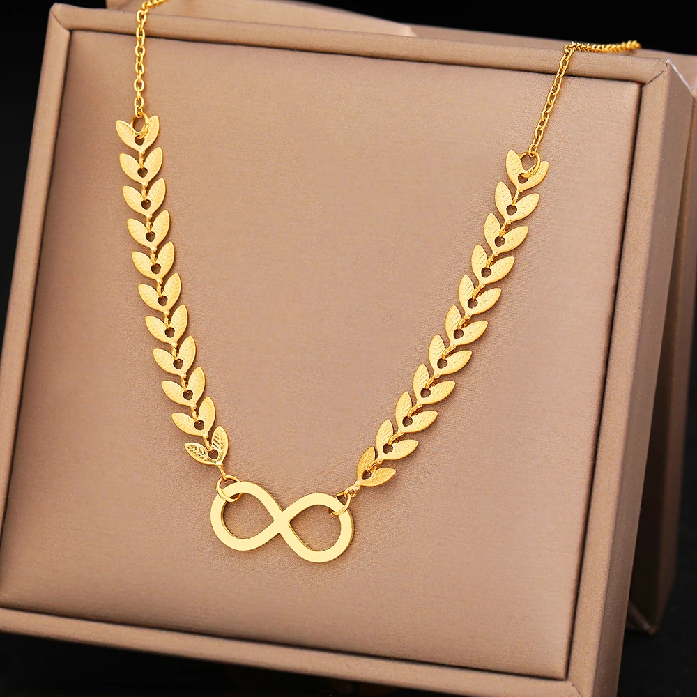 Stainless-Steel-Necklaces-Simple-Infinity-Symbol-Pendant-Vintage ...