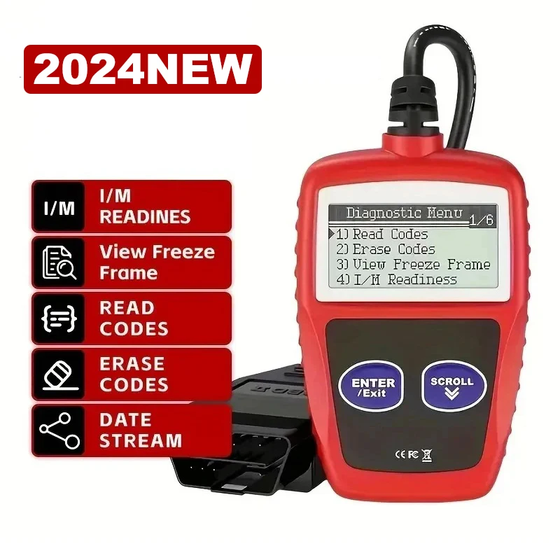 2024 Advanced OBD2 Code Reader Scanner ObdII Car Diagnostic Tool Clear ...