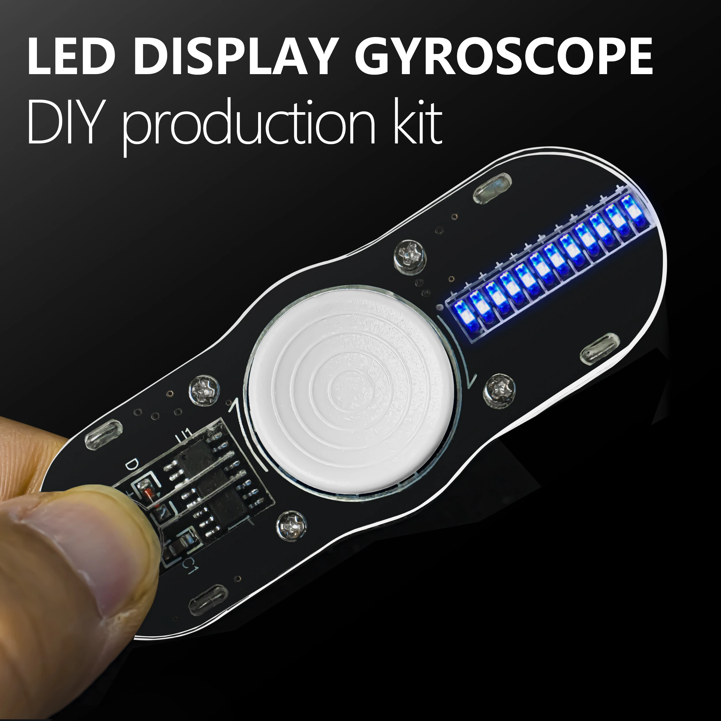 Two-page LED flashing fingertip gyroscope kit 51 single-chip ...