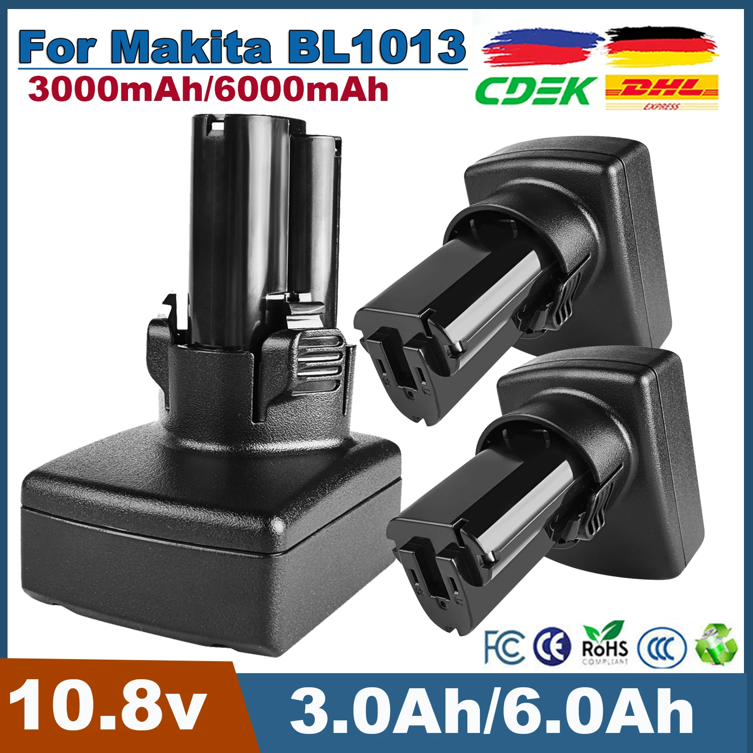10-8V-6-0Ah-Battery-For-Makita-BL1013-Rechargeable-Battery-BL1014-BL ...
