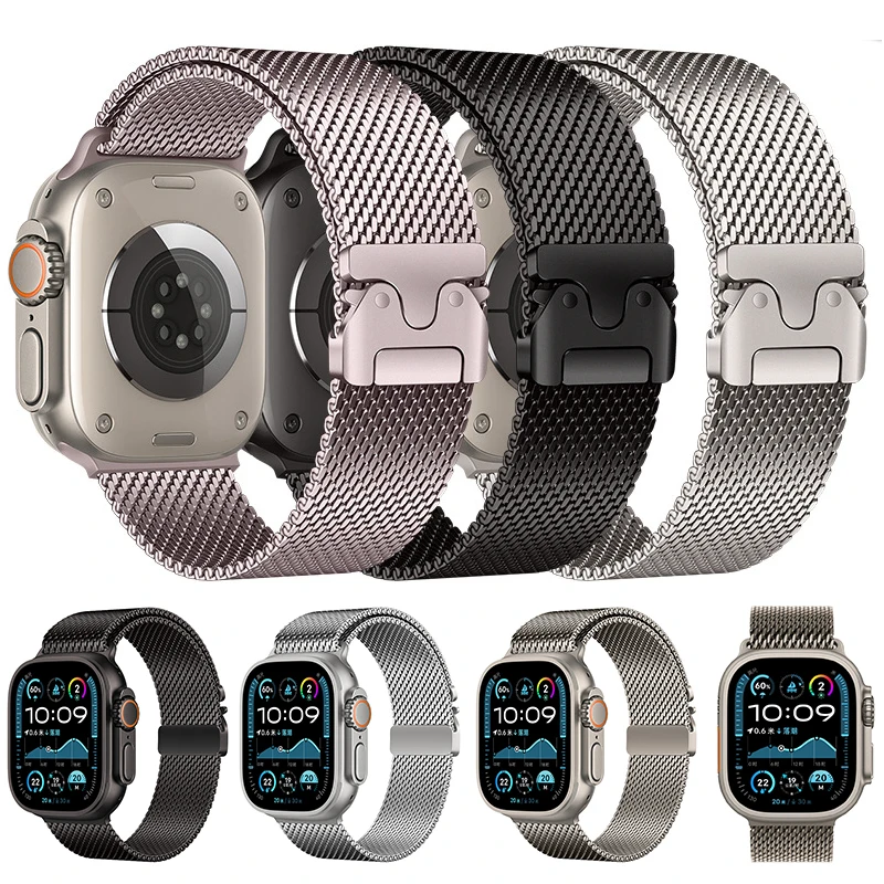 Mesh Loop Strap For Apple Watch Series 11 10 9 SE 3 46mm 45mm 44mm 42mm ...