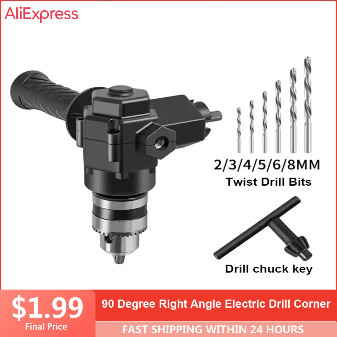 90 Degree Adapter Keyless Drill Chuck | Angle Drill Chuck Adapter ...