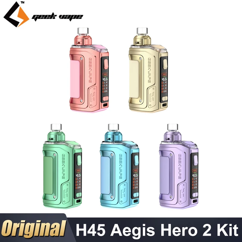 Original-Geekvape-H45-Kit-Aegis-Hero-2-Crystal-Color-45W-Vape-1400mAh ...