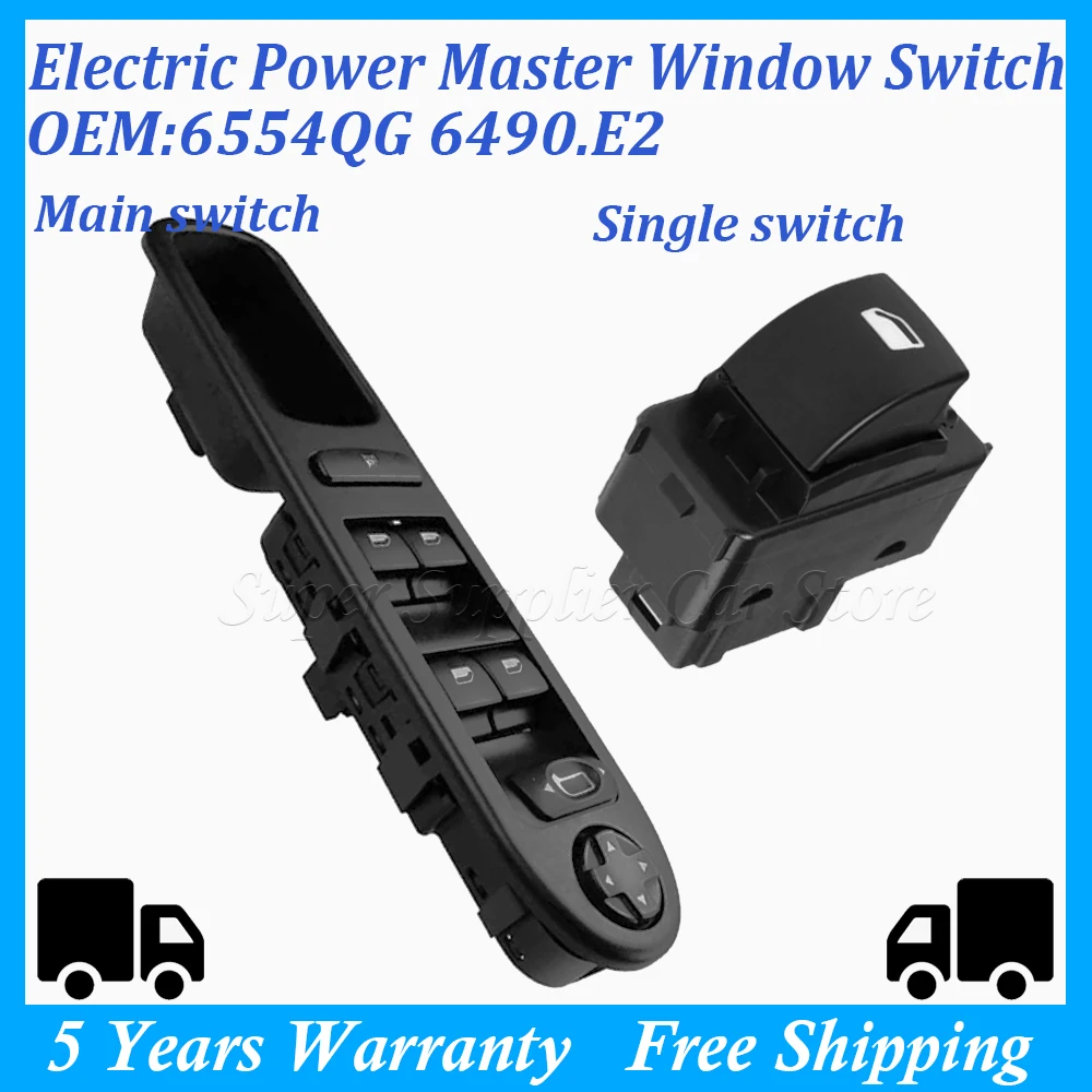 For-Peugeot-207-Citroen-New-6554-QG-6554QG-Driver-Side-Electric-Power ...