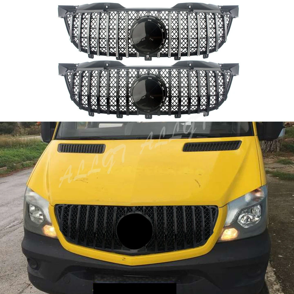 Front-Racing-Facelift-Center-Grilles-Upper-Bumper-Grill-For-Mercedes-Benz-Sprinter-W906-2009 ...