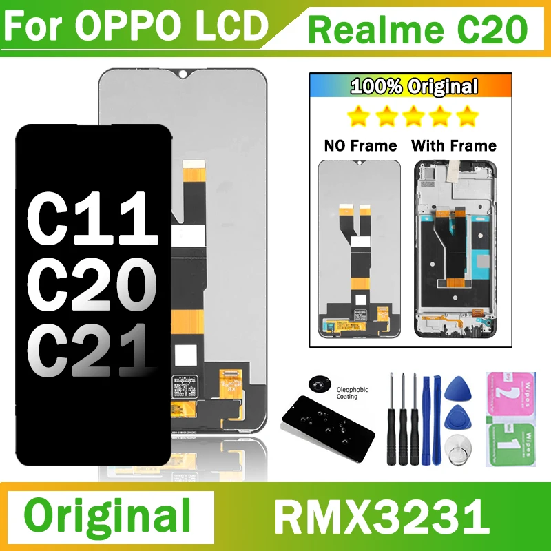 6.52" For Oppo Realme C11 2021 C20 C21 LCD RMX3231 RMX3201 RMX3063 RMX3061 Display Touch Screen ...