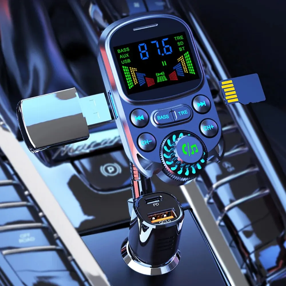 Car-Mp3-Player-USB-Flash-Drive-Card-Bluetooth-Hands-free-Quick-Charge ...