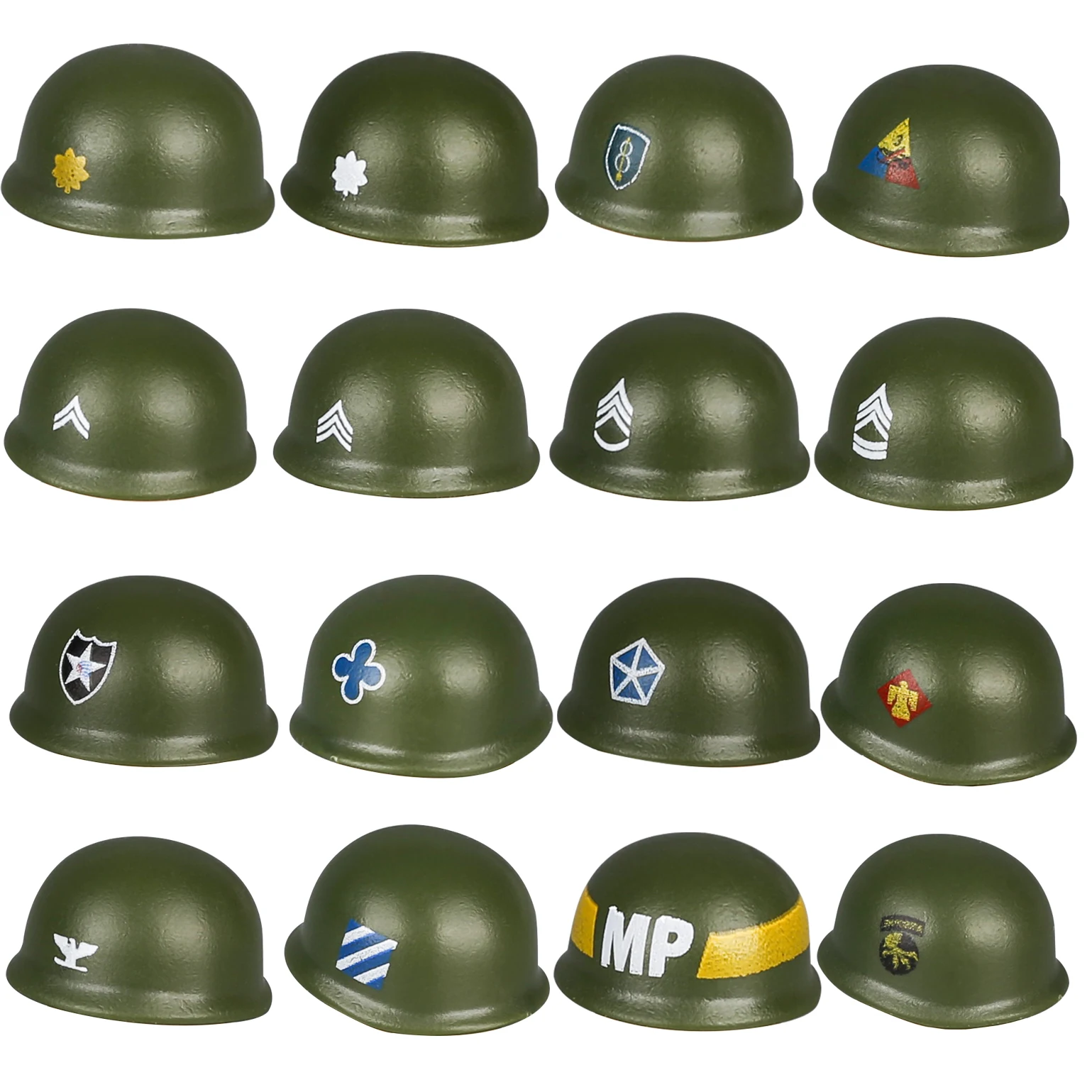 WW2-Military-US-Soldiers-M1-Helmets-Building-Blocks-Army-Lieutenant-502 ...