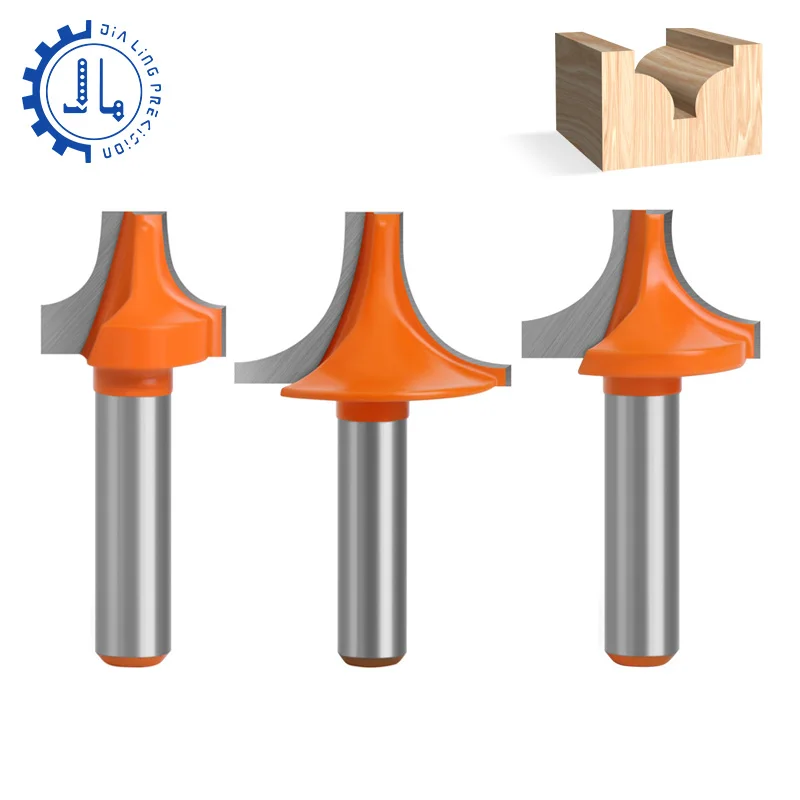 Wood-Tools-Cutting-Router-Bit-8mm-Shank-Plunging-Round-Over-Bit-Carbide ...