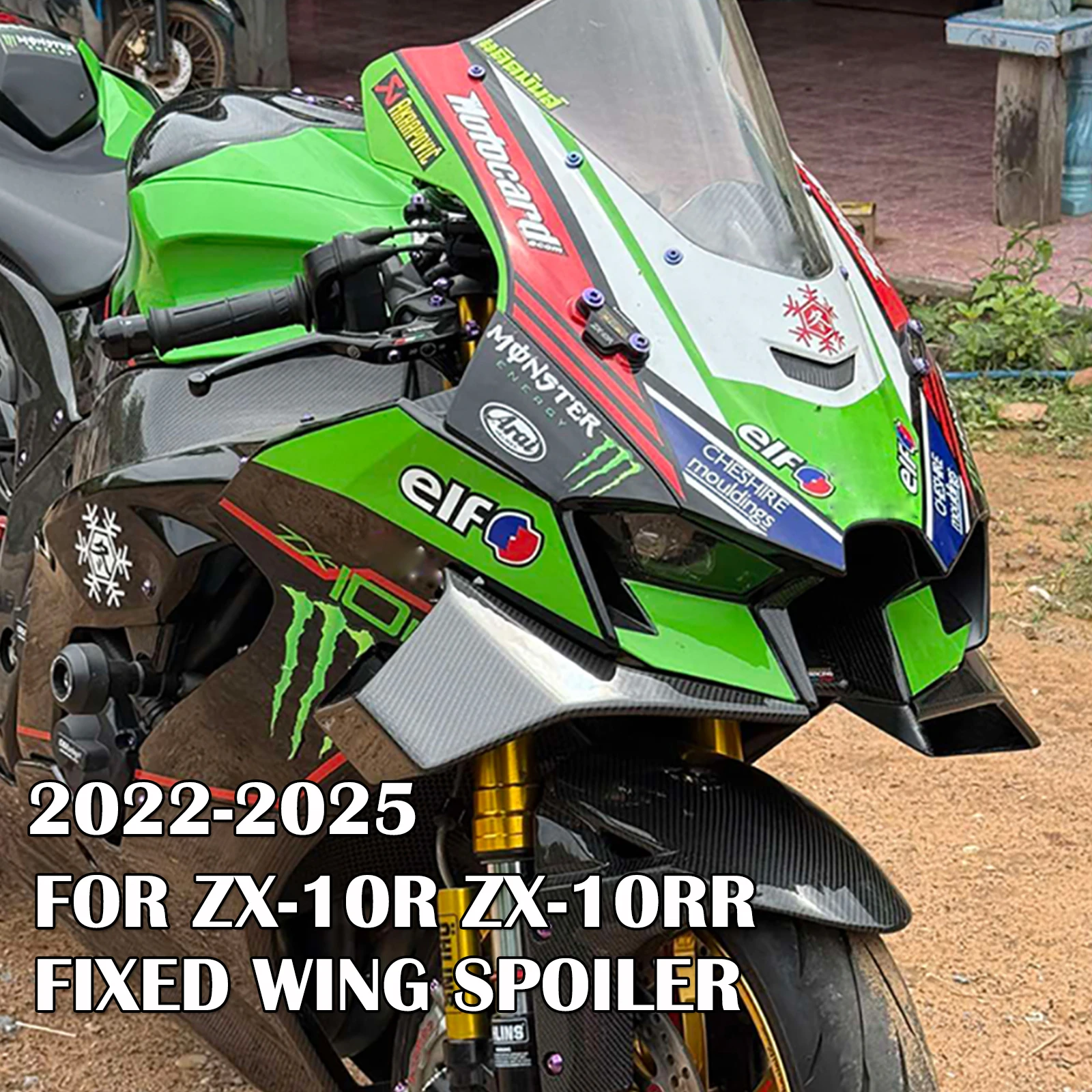 Motorcycle Fairing Winglet Spoiler Kawasaki ZX-10R ZX10R ZX-10RR 2022 ...