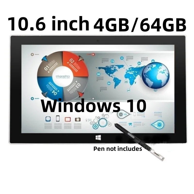 Big Sales 10.6 INCH Windows 10 Tablet PC 4GB RAM 64GB ROM 5SE Dual ...