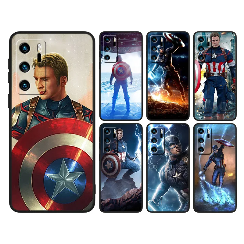 Marvel-captain-america-Phone-Case-For-Huawei-P50-P40-P30-P20-P10-Pro ...