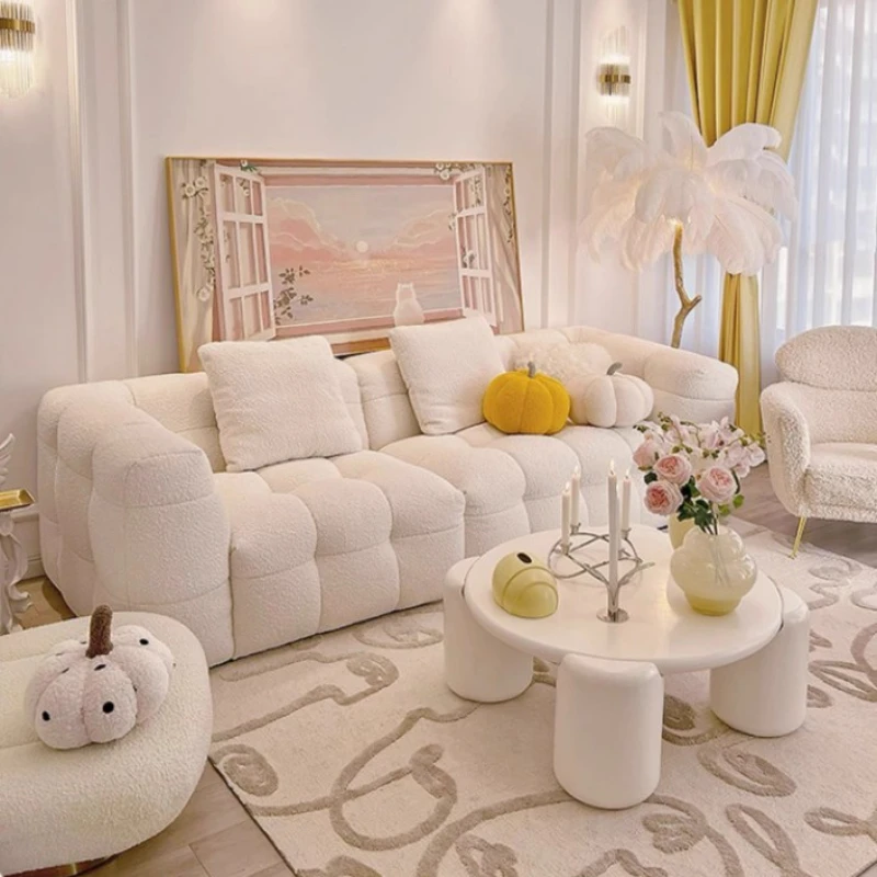 White-Recliner-Sofas-Chair-Unique-Lazy-Simple-Modern-Lazy-Puffs-Sofa ...