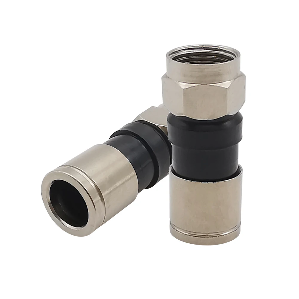 5-10-20Pcs-F-Type-RG-6-2-7cm-Compression-Snap-Seal-Plug-Connector-For ...