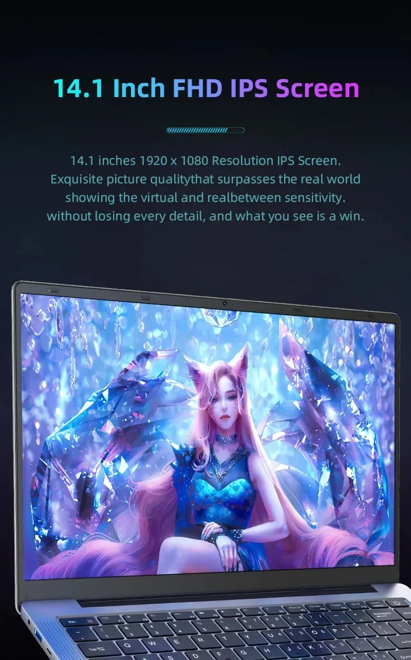 2024 Laptop Windows 11 Pro Ultra Thin and Ultra Light Notebook Computer Intel Pentium N3700 16GB ...