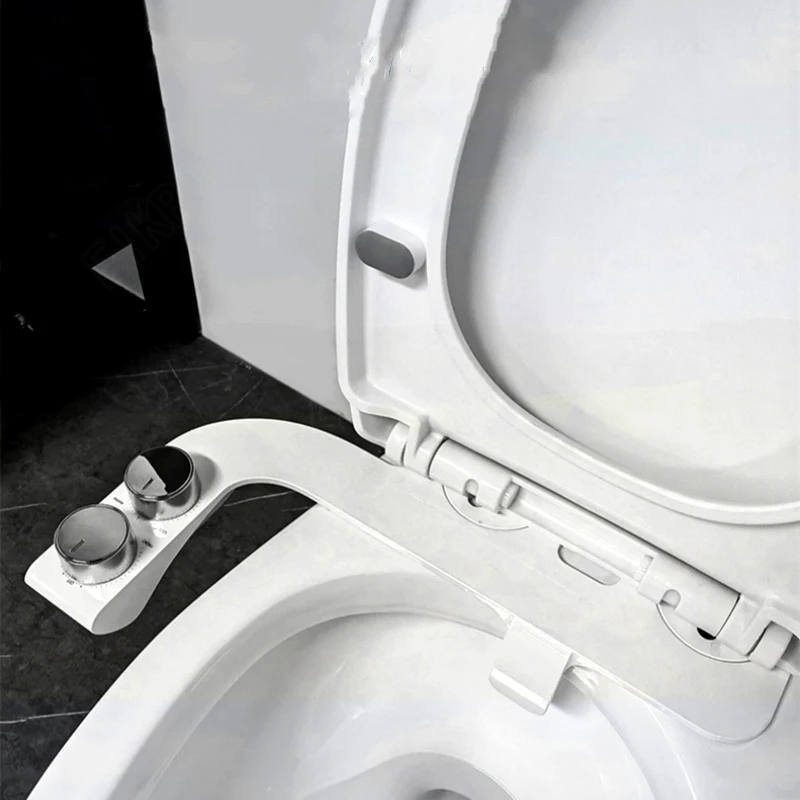 NEW-Bidet-Ultra-Slim-Toilet-Seat-Double-Nozzle-Adjustable-Water ...