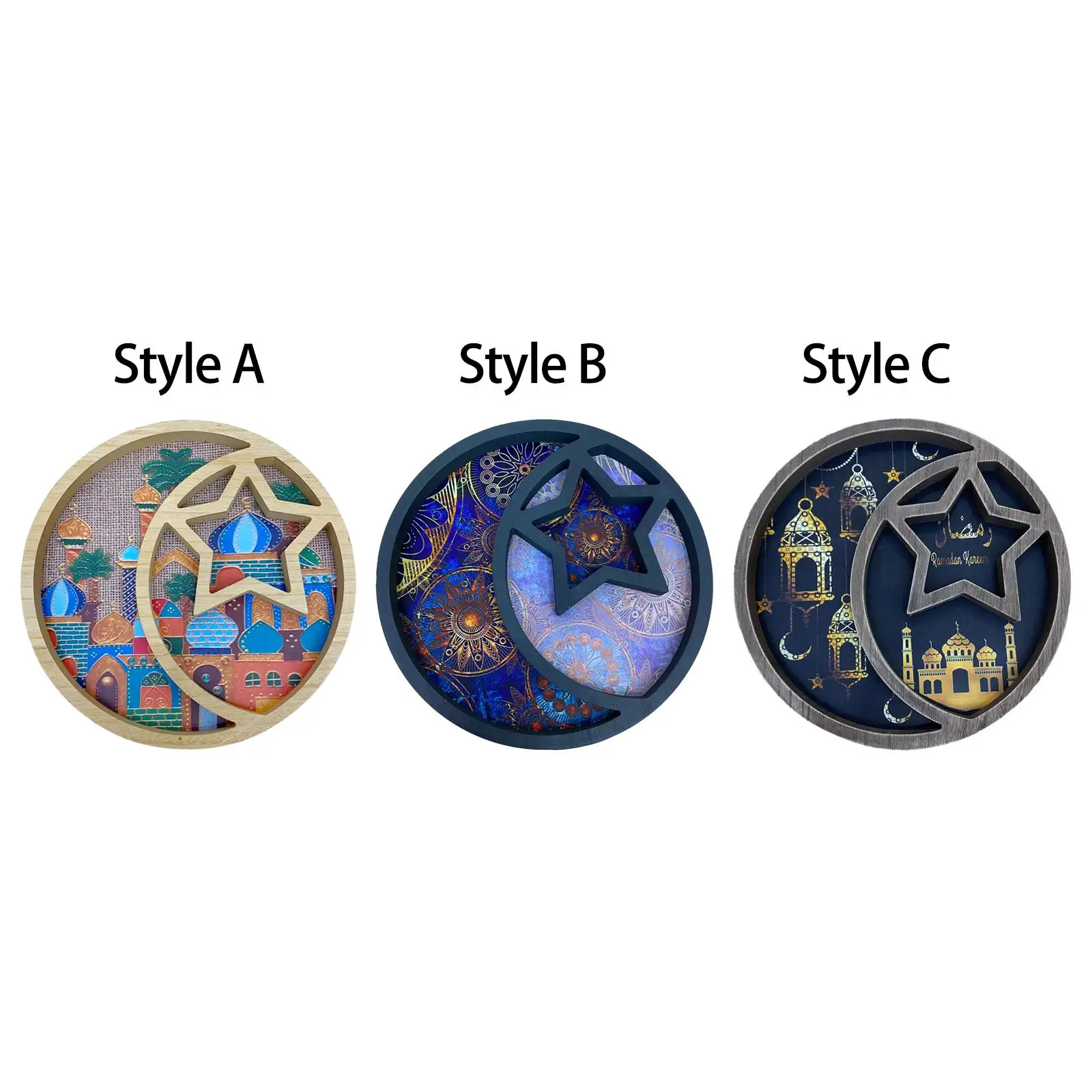 Wooden-Round-Ramadan-Pallet-Ornament-Eid-Mubarak-Party-Decoration ...