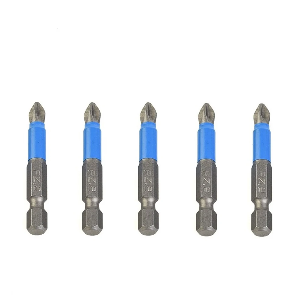 5pcs 50mm PH2 Cross Screwdriver Bits 1/4" Shank Steel Magnetic Anti ...