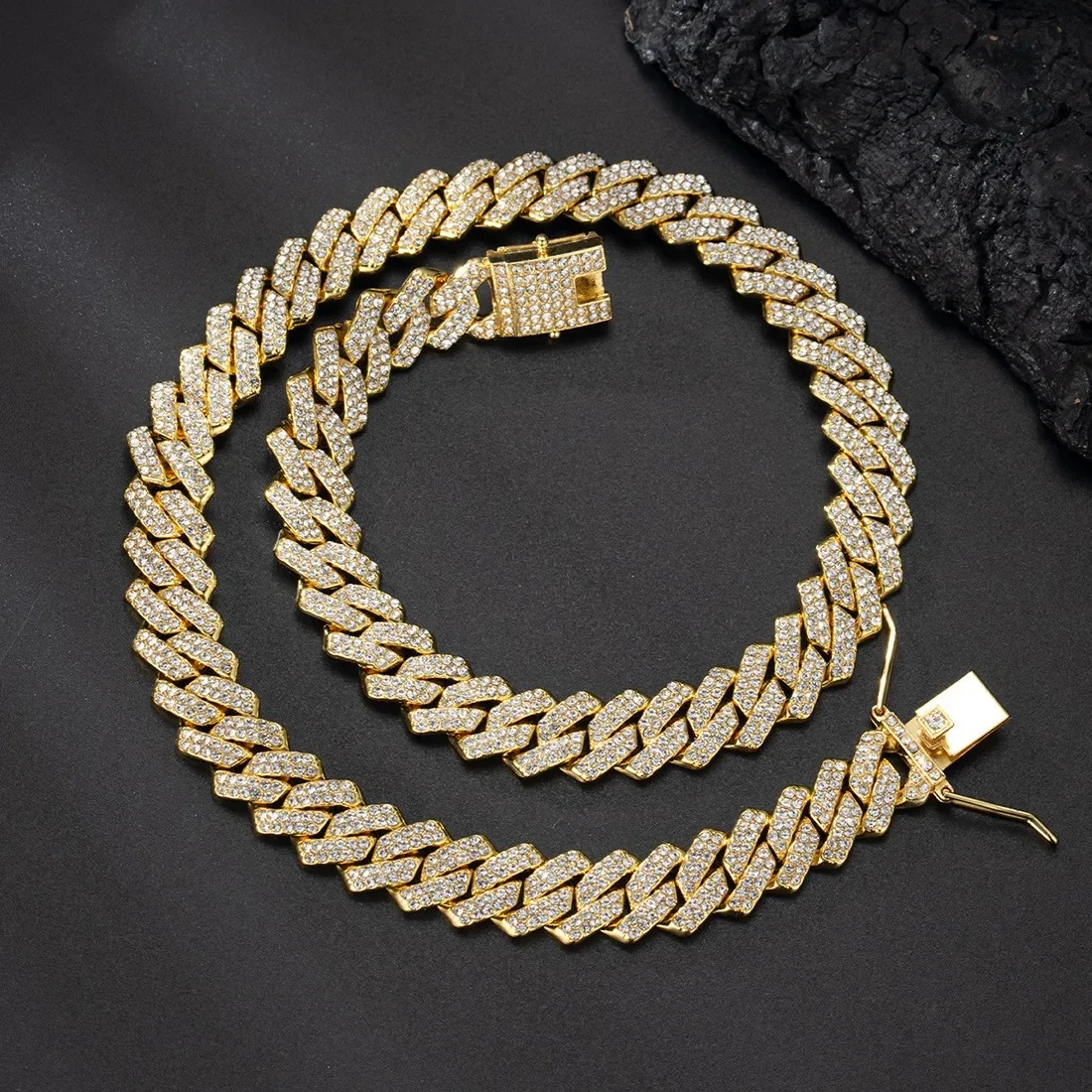 14mm-Luxury-Dog-Cuban-Chain-Collar-With-Secure-Buck-Pet-Necklace-Cat ...