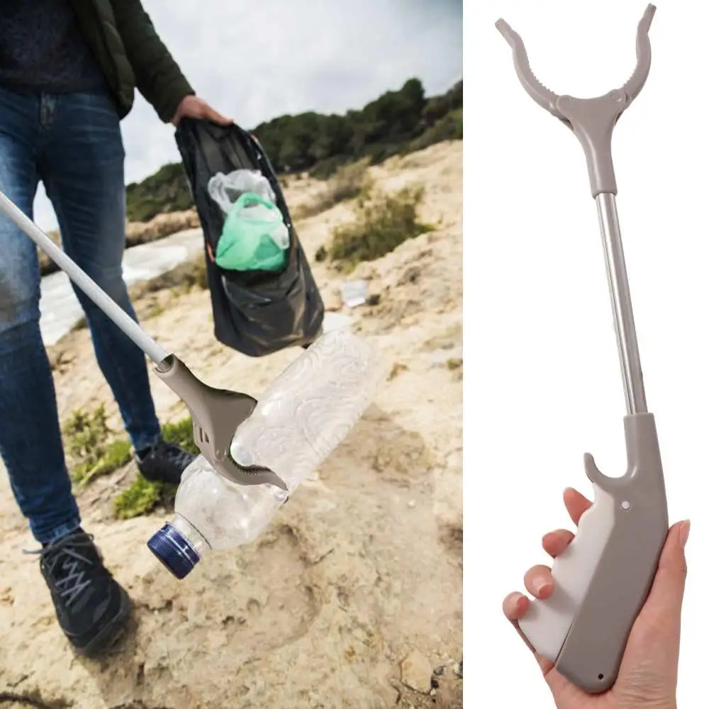 With Handle Garbage Picker Long Handled Stainless Steel Trash Reacher ...