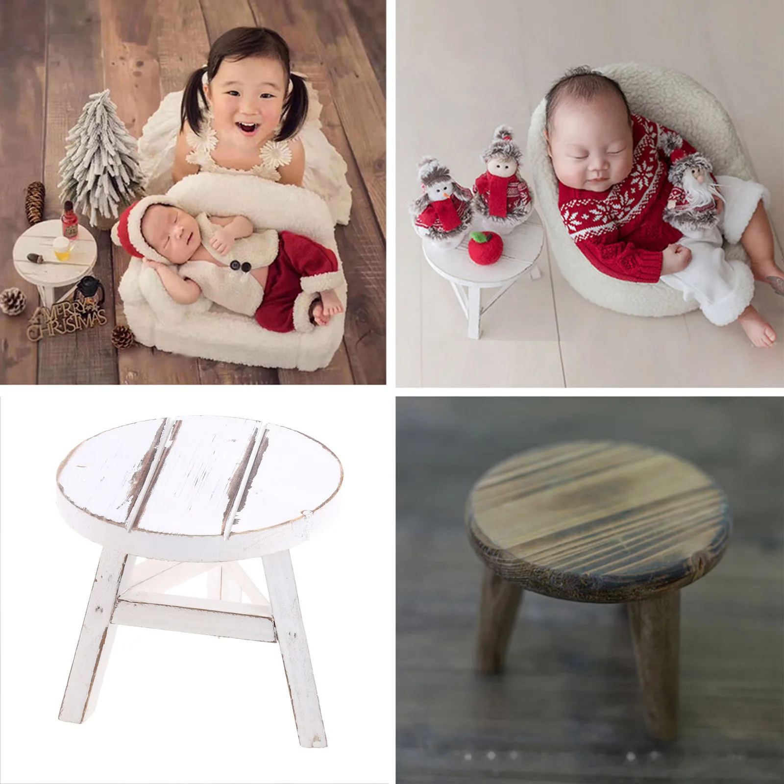 Newborn-Photography-Props-Stool-for-Professional-Photos-Infant-Posing ...