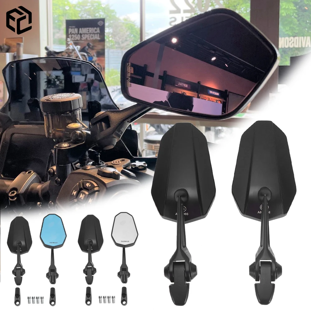 Motorcycle-Rearview-AOS4-Mirrors-Side-Bar-End-Mirror-For-Harley-Pan ...