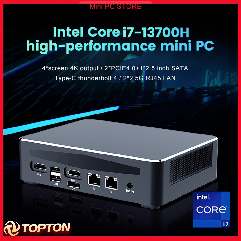 Topton Intel 13th Gen Gaming Mini PC i9 13900H i7 13700H Raptor Lake Thunderbolt 4 PC Gamer ...