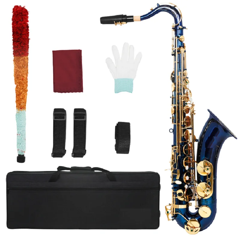 B-flat-tenor-saxophone-hand-carved-abalone-shell-tube-body-professional ...
