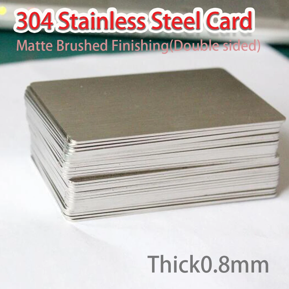 304 Stainless Steel Thick Metal Business Cards Blanks Card for Customer ...