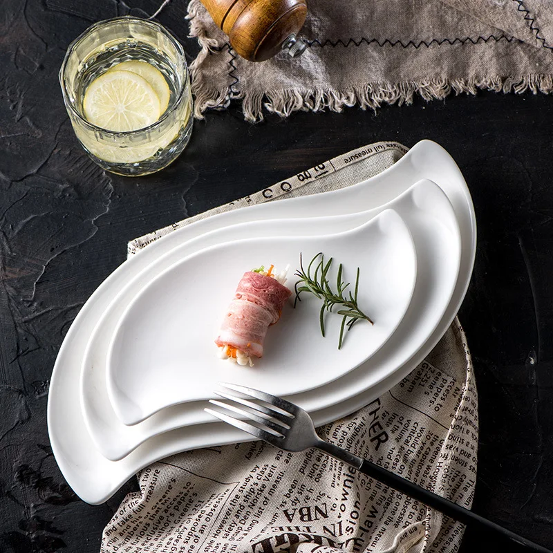 Creative-Ceramic-Plate-European-Irregular-Dessert-Plate-Cold-Dish-Salad ...