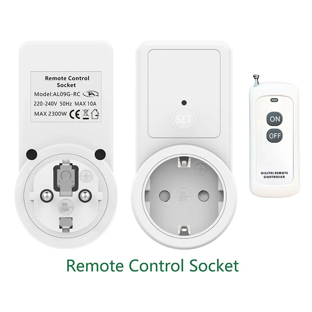 220V Universal Power Socket Mini Smart EU RF 433mhz Wireless Remote ...