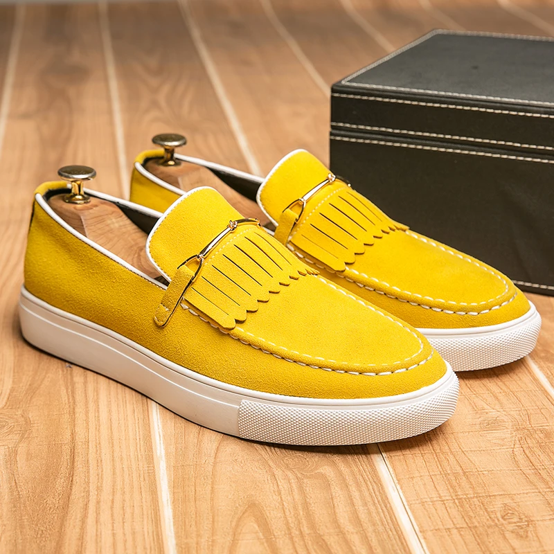 Fashion-Flat-Men-Loafers-Suede-Leather-Casual-Shoes-For-Men-Slip-on ...