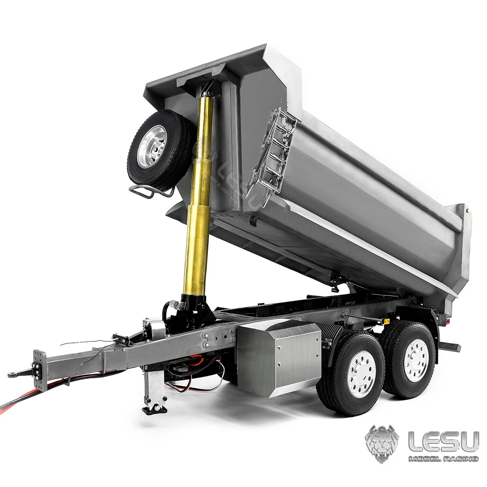 LESU-New-1-14-RC-Full-Trailer-Metal-2-Axles-Remote-Control-Hydraulic ...