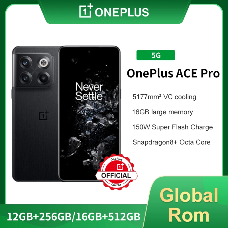 OnePlus Ace Pro 5G Rom Global 150W Supervooc Carga 4800mAh 6.7 AMOLED Display 50MP Câmera Tripla ...