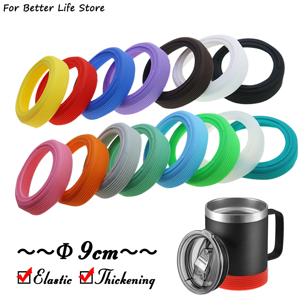 1Pc-9CM-23G-15-Colour-Threaded-Soft-Silicone-Cup-Bottom-Cover-Wear ...