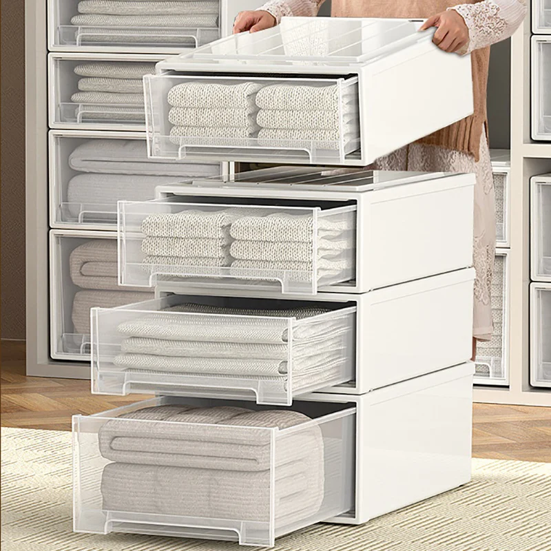 Large-Closet-Storage-Drawer-Box-Plastic-Drawer-for-Clothes-Stackable ...