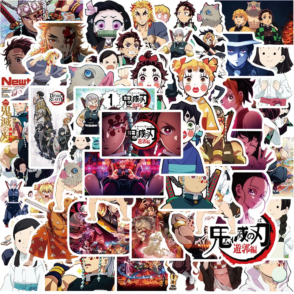 10-30-50Pcs-Anime-Demon-Slayer-Cartoon-Stickers-for-Luggage-Laptop ...