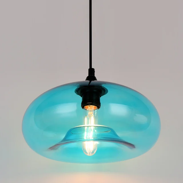 Colorful Oval Glass Pendant Light - Lighting4Home