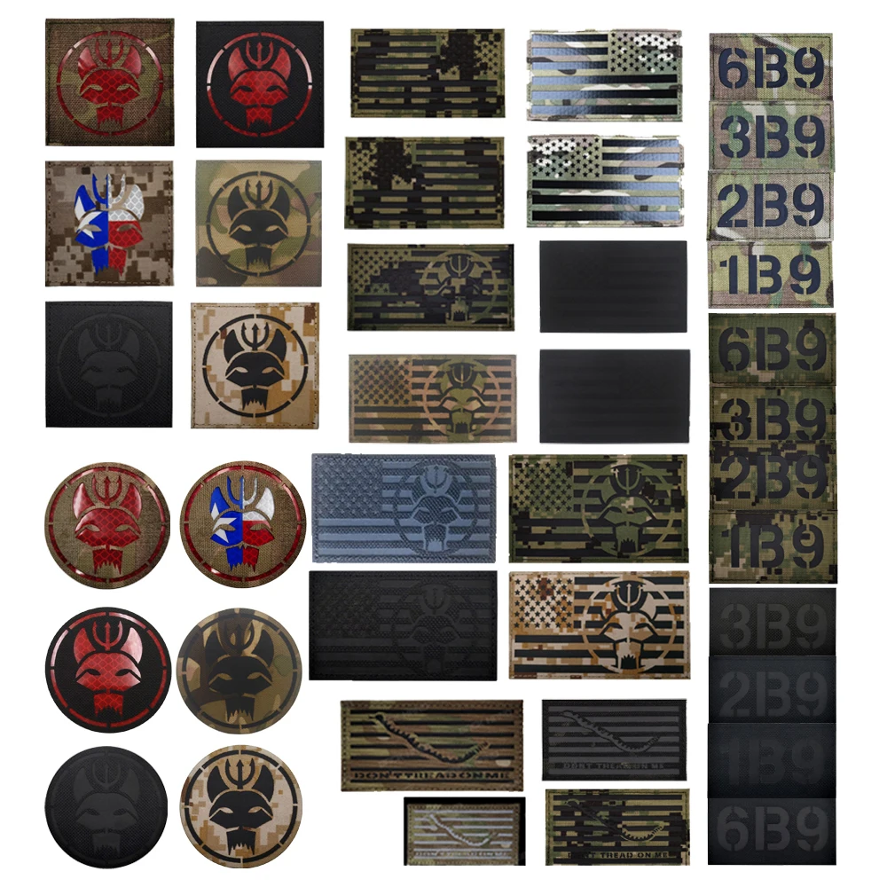 Laser-cut-IR-reflective-patch-Woodland-Camo-Series-Trident-IR ...