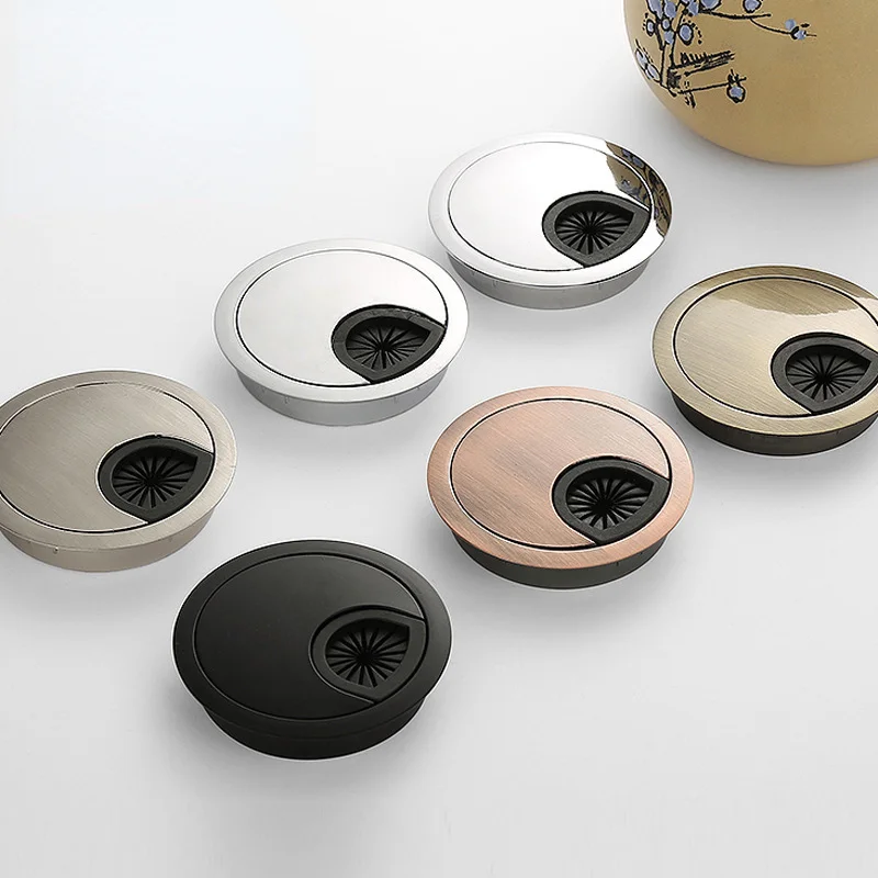 Zinc-Alloy-Desk-Wire-Hole-Cover-Base-Computer-Grommet-Table-Cable ...