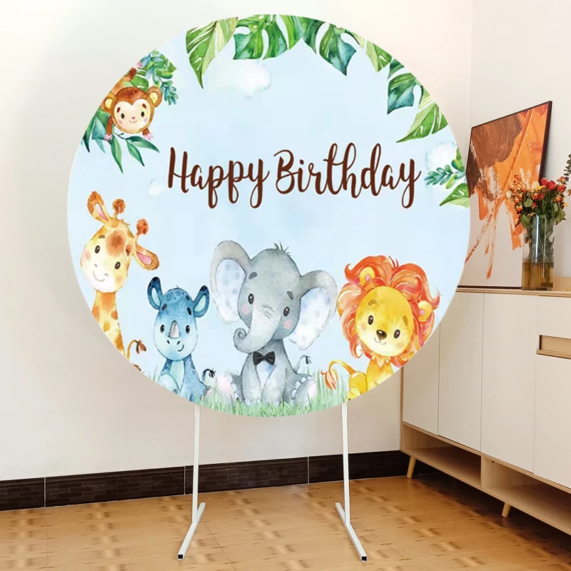 Circle Metal Backdrop Arch Stand Birthday Party Decorations Balloon ...