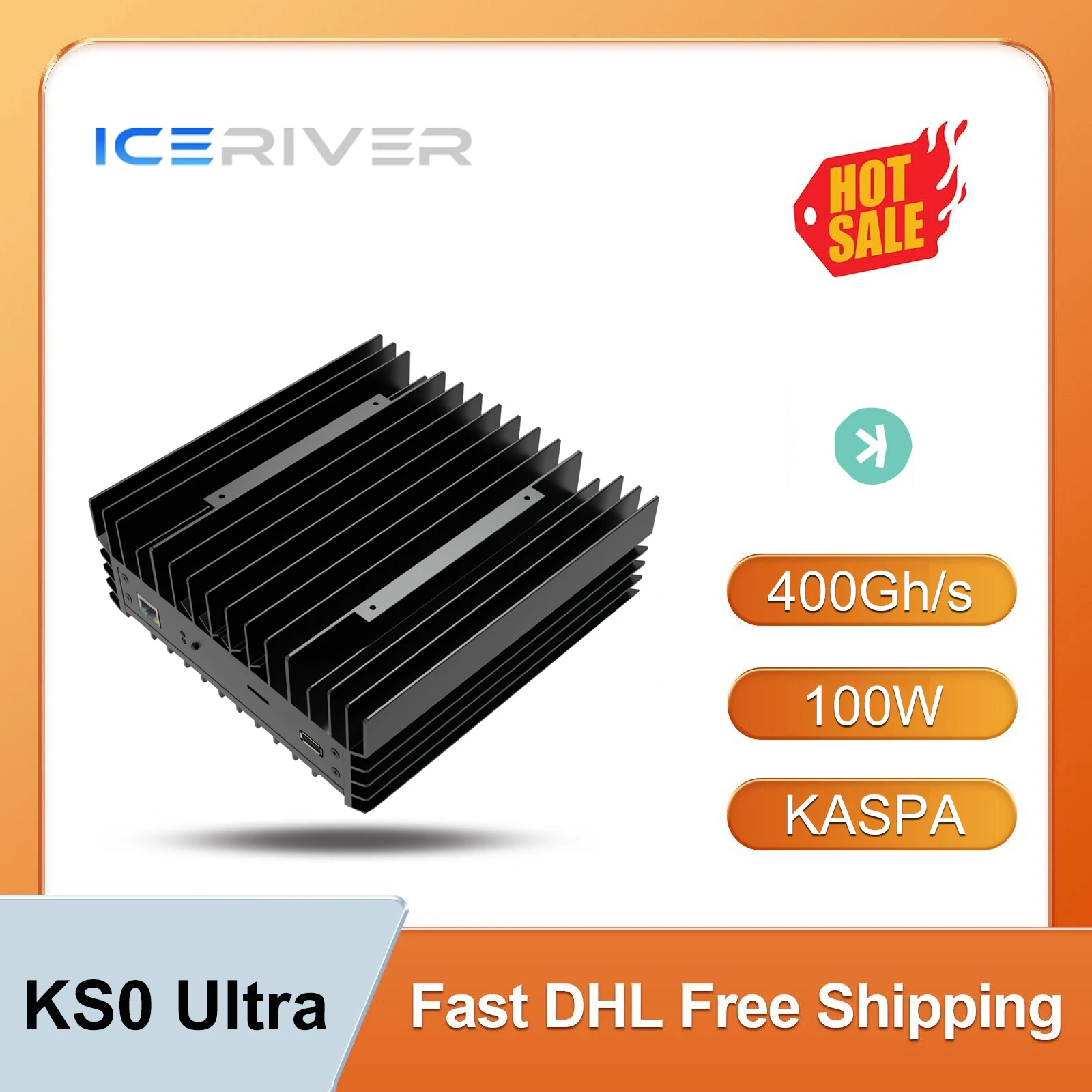 IceRiver-KS0-Ultra-400Gh-S-100W-KAS-Miner-Kaspa-Miner-With-PSU-Asic ...