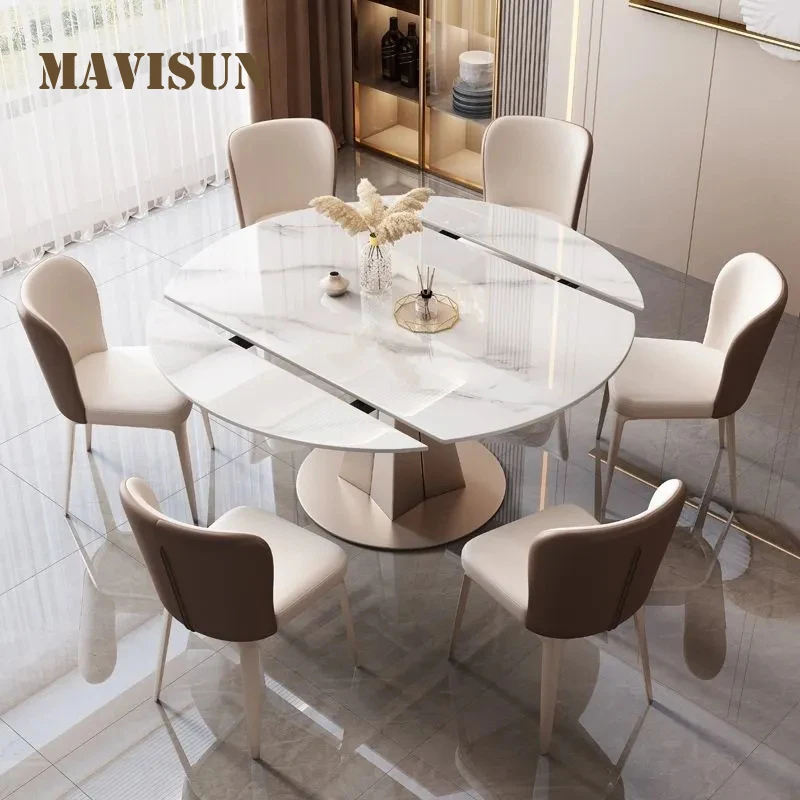 6 Seater Round Glass Dining Table