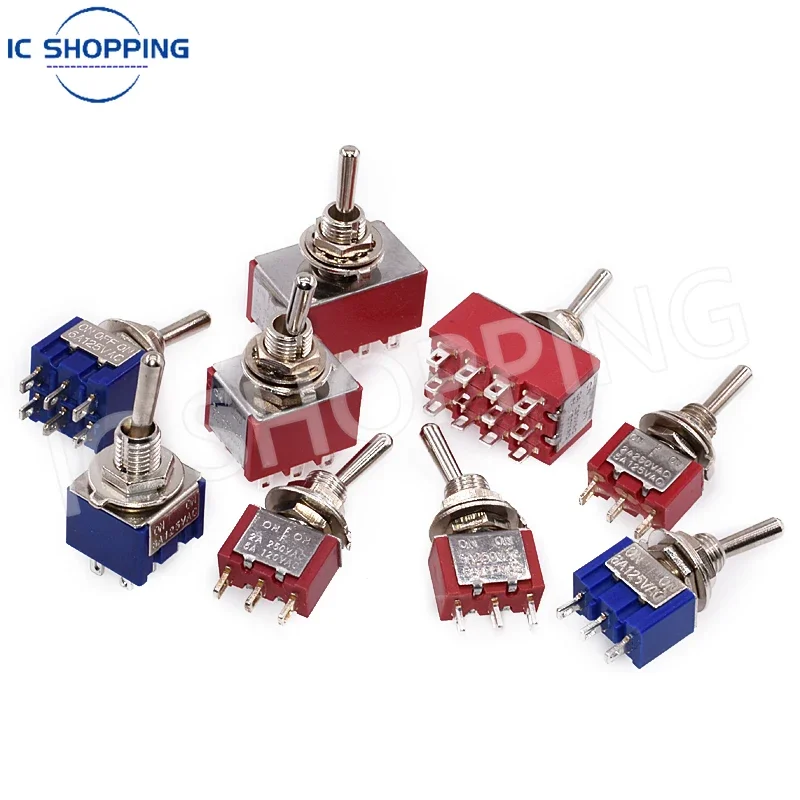50Pcs Toggle Switch Toggle Rocker Switch MTS-102-103-202-403-223 Toggle ...
