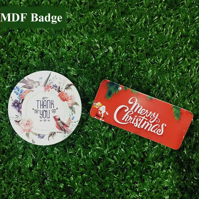 20pcs/Lot MDF Round Custom Sublimation Printing Name Pin Badge Blank ...