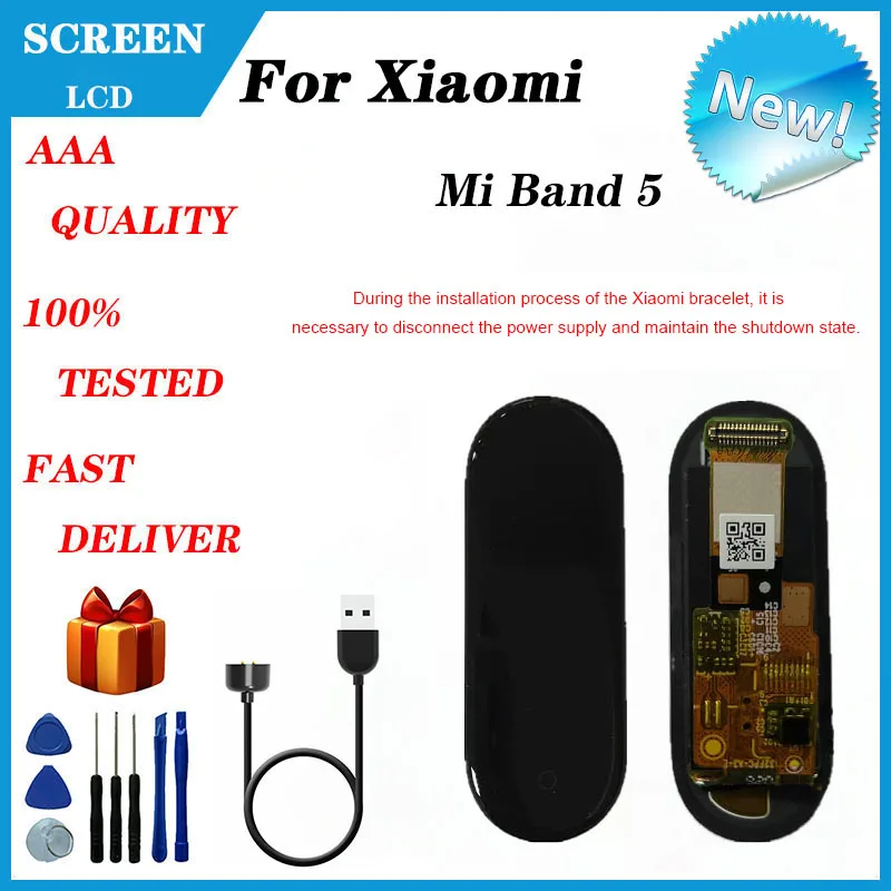 Original-5-0-AMOLED-For-Xiaomi-Mi-Band-5-LCD-Display-Touch-Screen ...